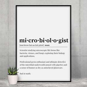 Microbiology Wall Art Science Decoration, Microbiologist Gift ...