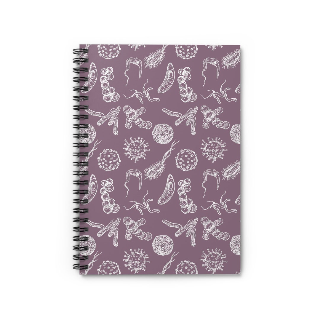 Realistic Microbiology Spiral Notebook | Bacteria, Science Student ...