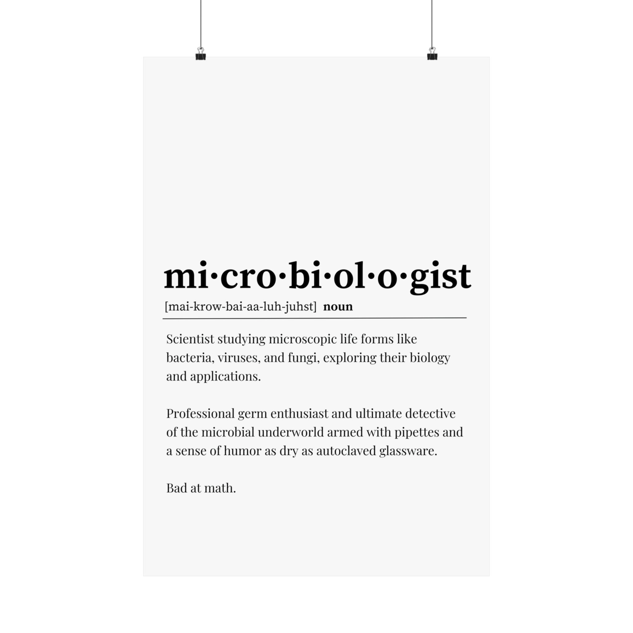 Microbiology Wall Art Science Decoration, Microbiologist Gift ...