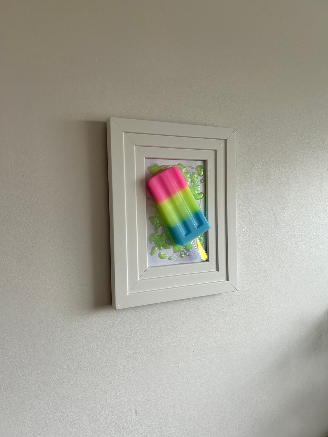 Neon Resin Lolly Wall Art, Ice Lolly, 3D Resin Art, Pop Art, Resin ...