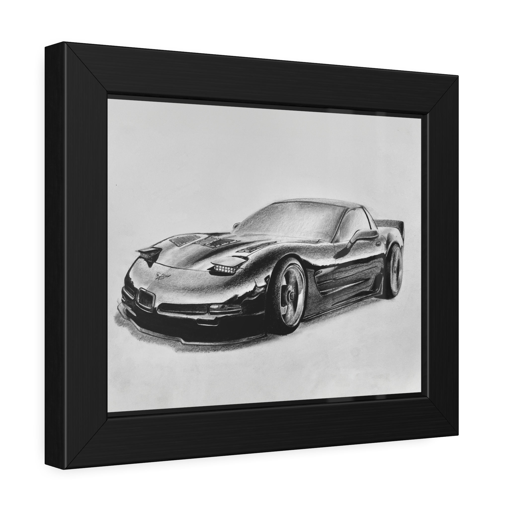 Corvette C5 Graphite Drawing Poster With Frame - Etsy UK