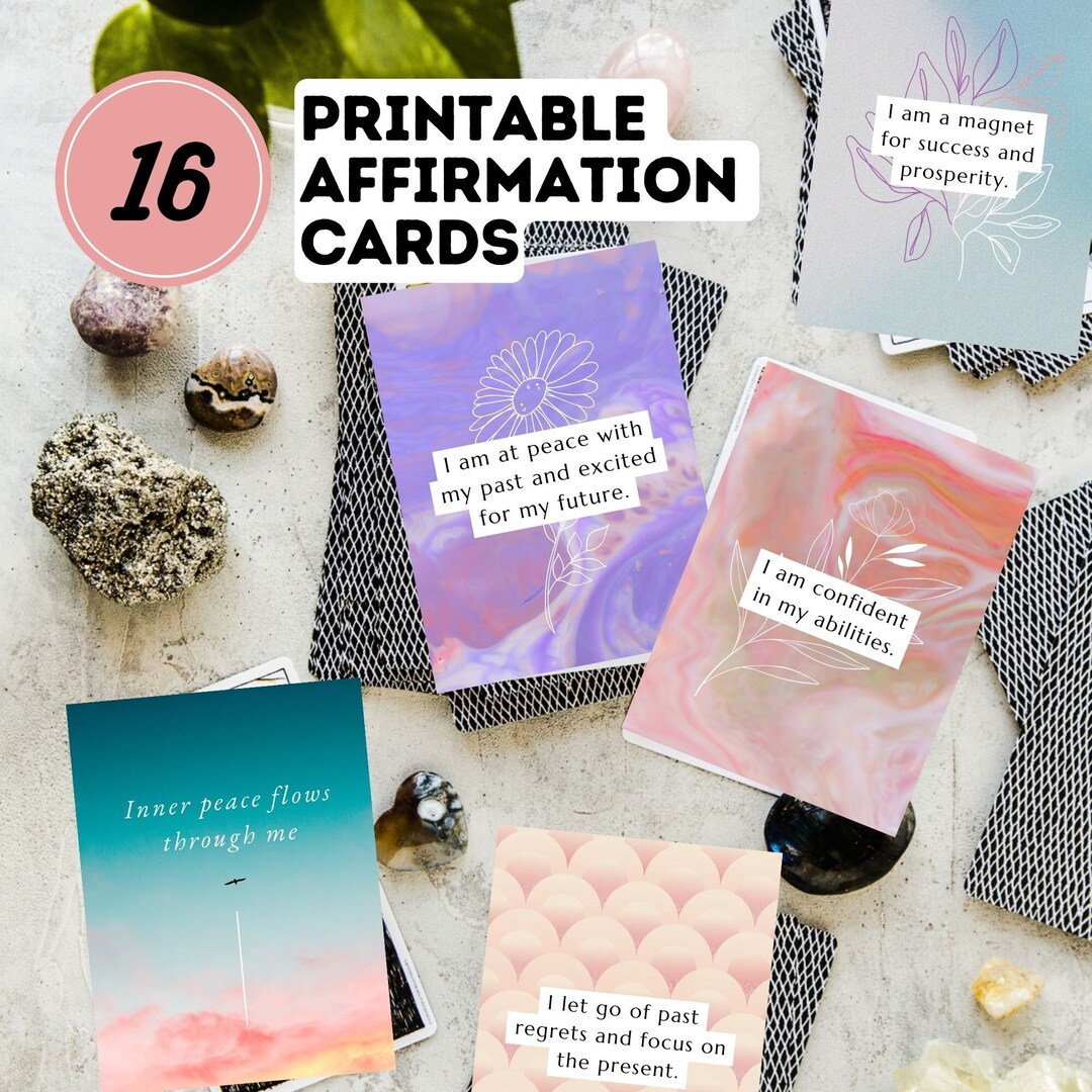 16 Printable Mental Health Affirmations Cards, Self Care Affirmations ...