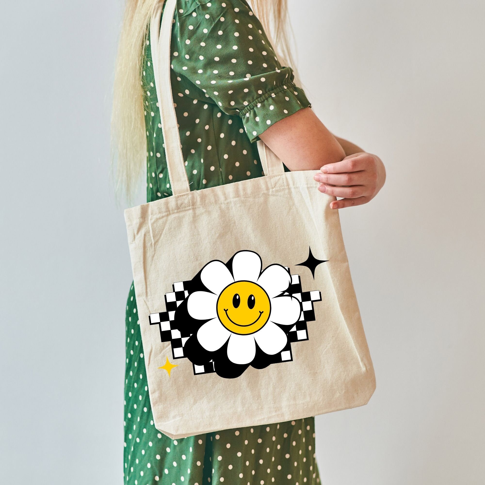 Retro Smiley Svg, Daisy Smiley Svg, Daisy With a Smiley Svg, Flower ...