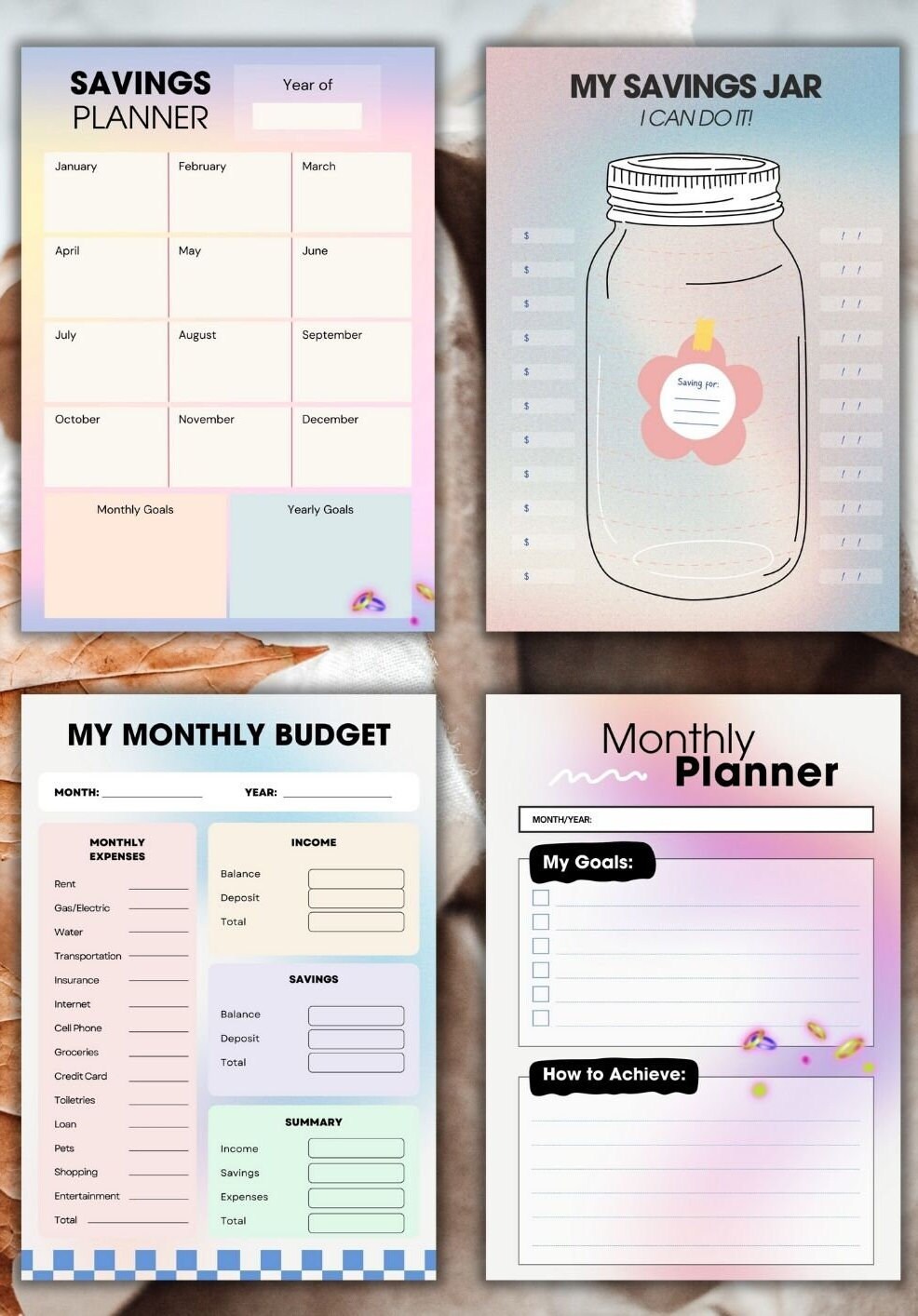 Savings Tracker Printable, Money Tracker, Expense Tracker, Savings ...