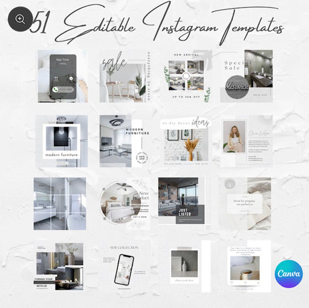 51 Editable IG Templates Fr Business Flyers/posts - Etsy