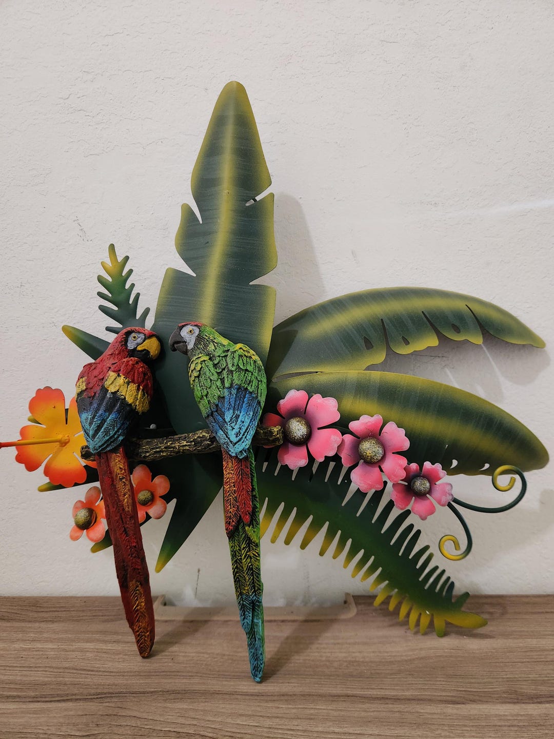 Metal and Resin Parrots Couple Wall Decor Wall Hanging Home Decor - Etsy
