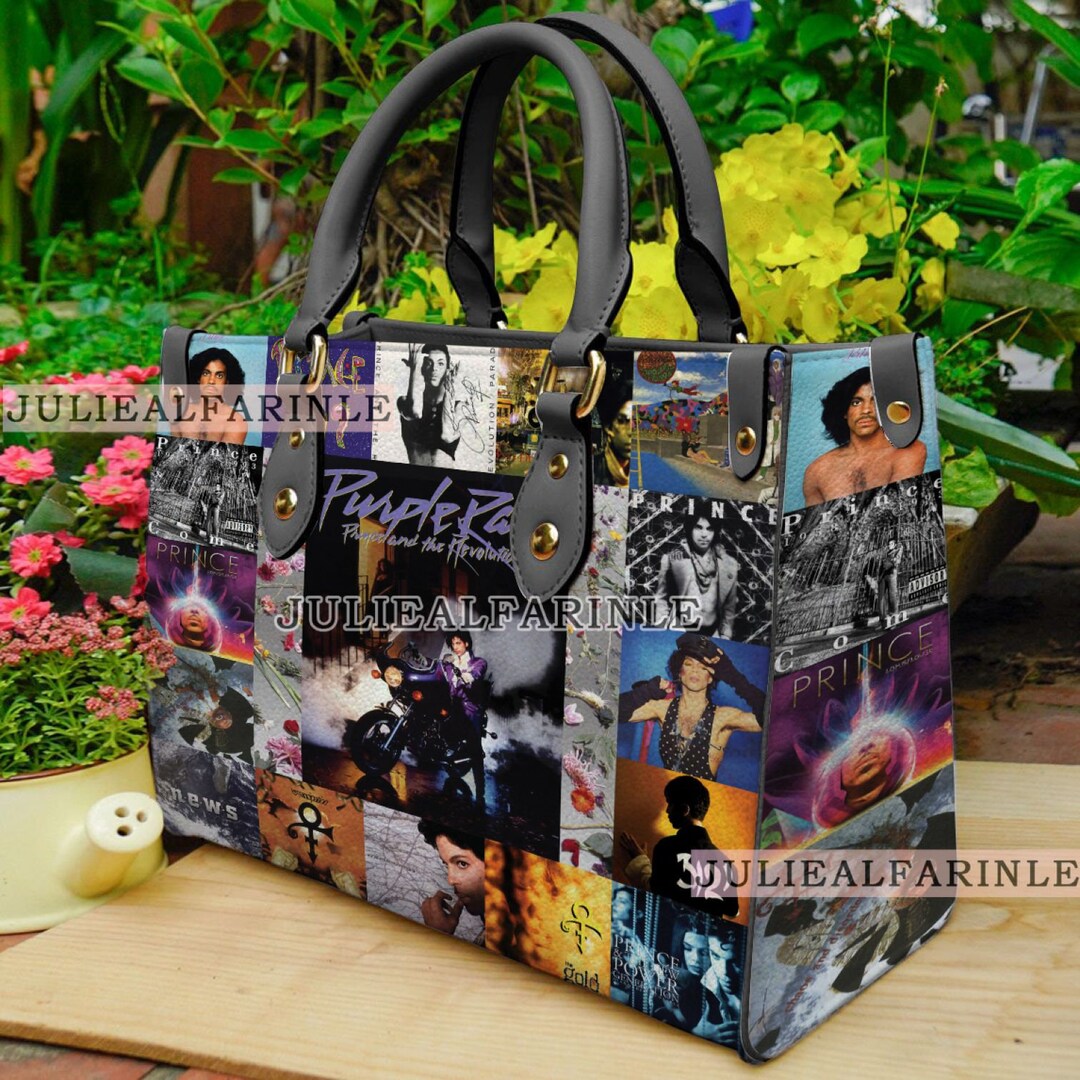 Prince Purple Rain Handbag, Prince Purple Leather Bag, Prince Rogers ...