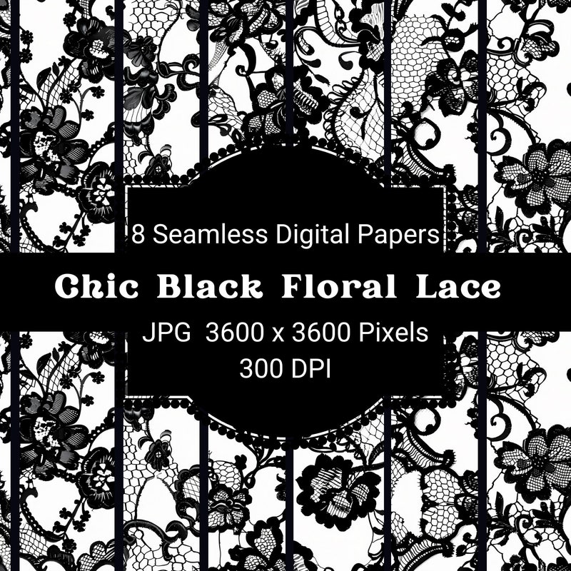 Lace Digital Paper - Etsy