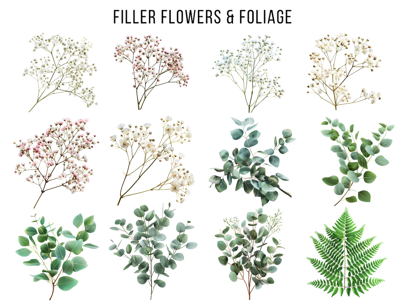 Realistic Birth Month Flowers | 24 Flowers With 12 Filler Flowers ...