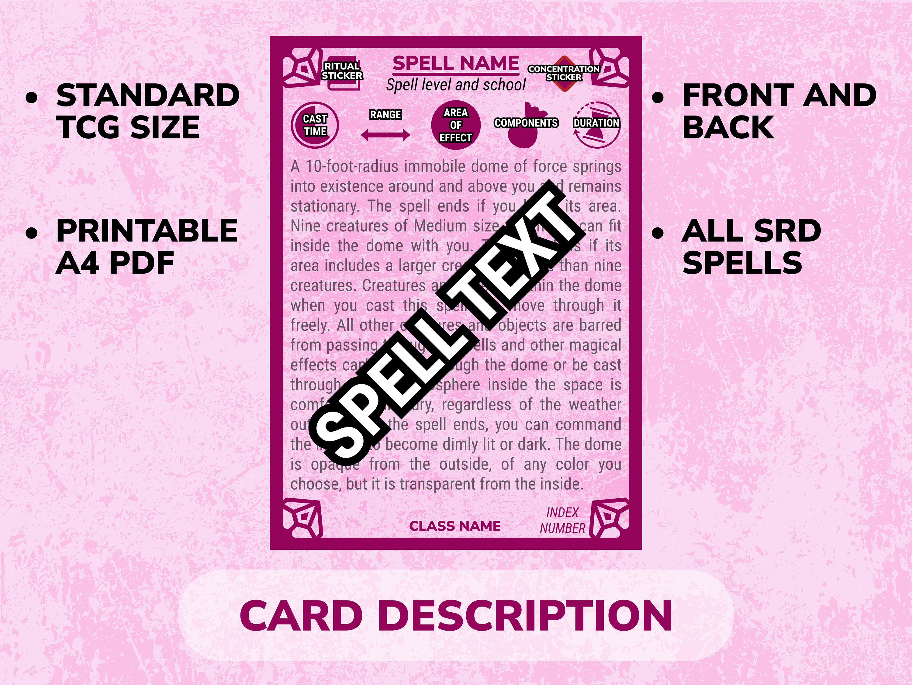 Bard Spell Cards for Dnd Dungeons and Dragons Game Accessories PDF for ...