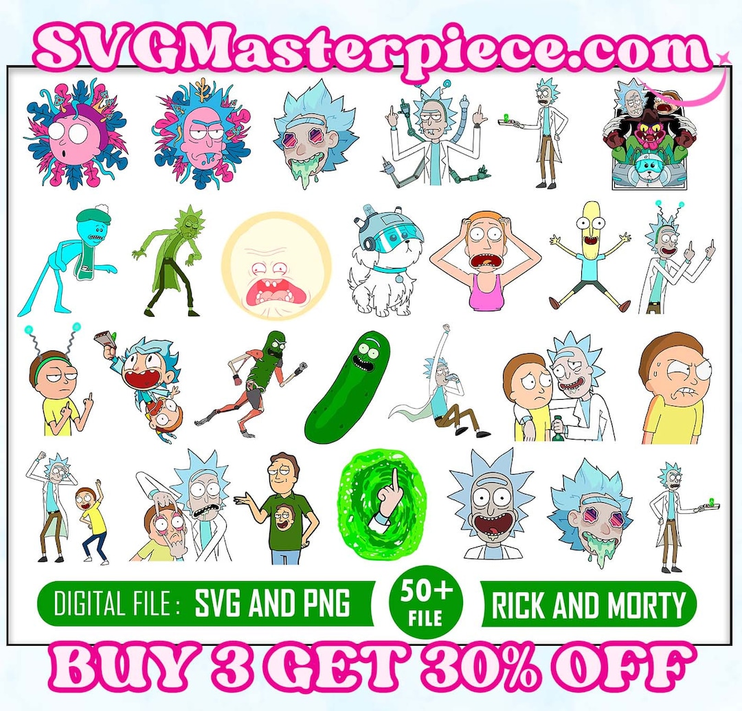 Rick and Morty Bundle, Rick and Morty Svg, Rick and Morty Png, Rick and ...