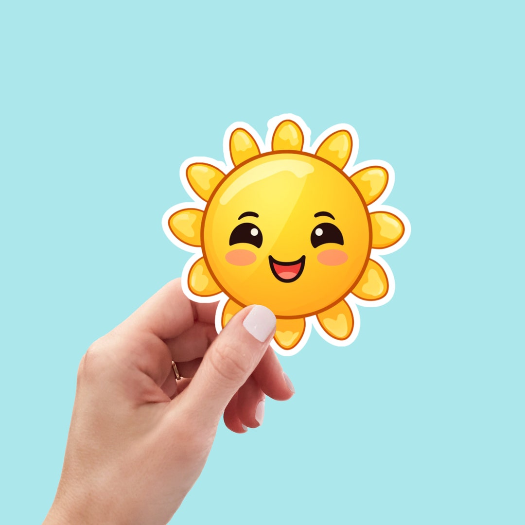 Cute Sun Sticker - Etsy