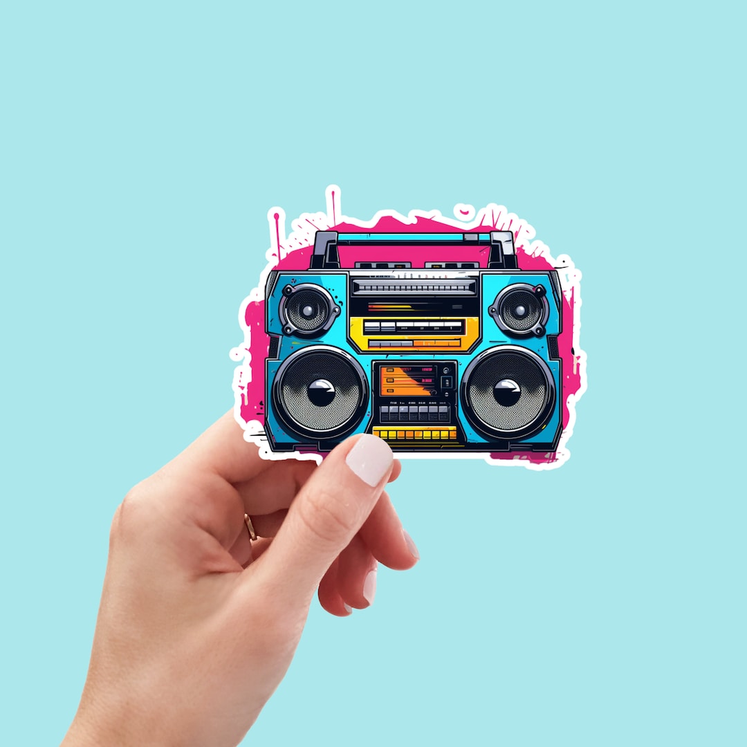 Retro Boombox Stickers - Etsy