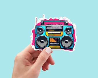 Colorful Boombox Die Cut Sticker - Etsy
