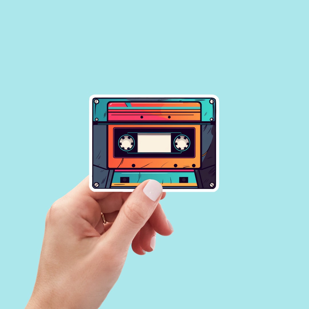 Retro Cassette Tape Sticker - Etsy