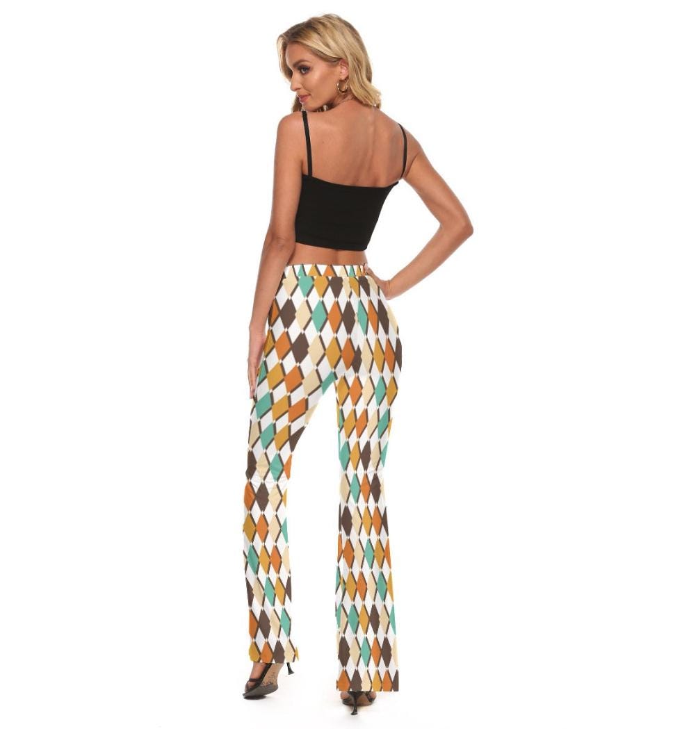 Retro Flare Go-go Pants Wide Leg Hippie Pants - Etsy