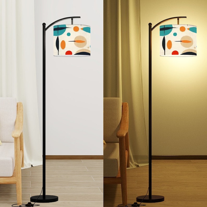 MCM Atomic Floor Lamp - Atomic Mid Century Design Light - Etsy