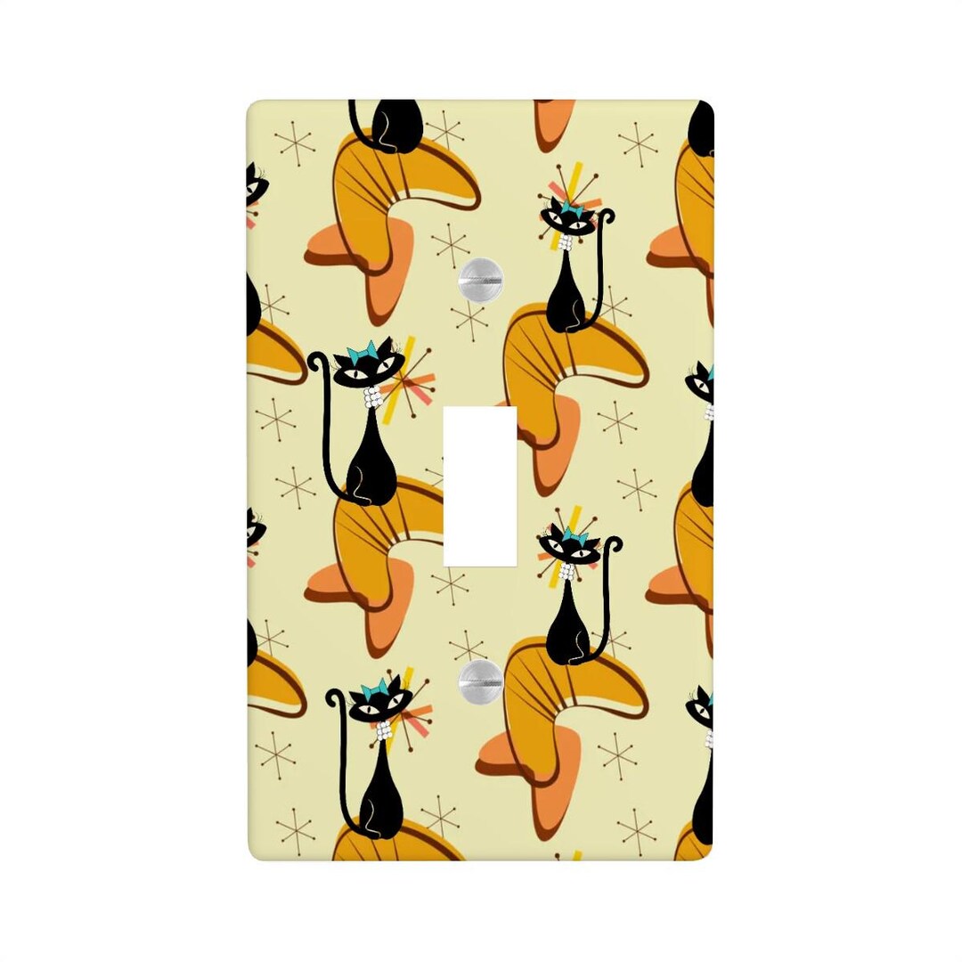 Retro Light Switch Cover- MCM Switch Cover, Atomic Switch Plate Covers ...