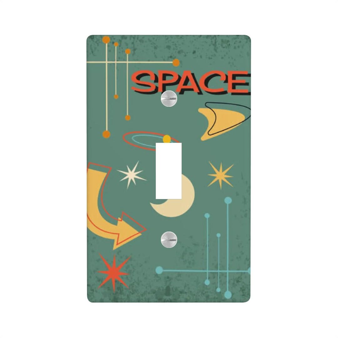 Retro Light Switch Cover- MCM Switch Cover, Atomic Switch Plate Covers ...