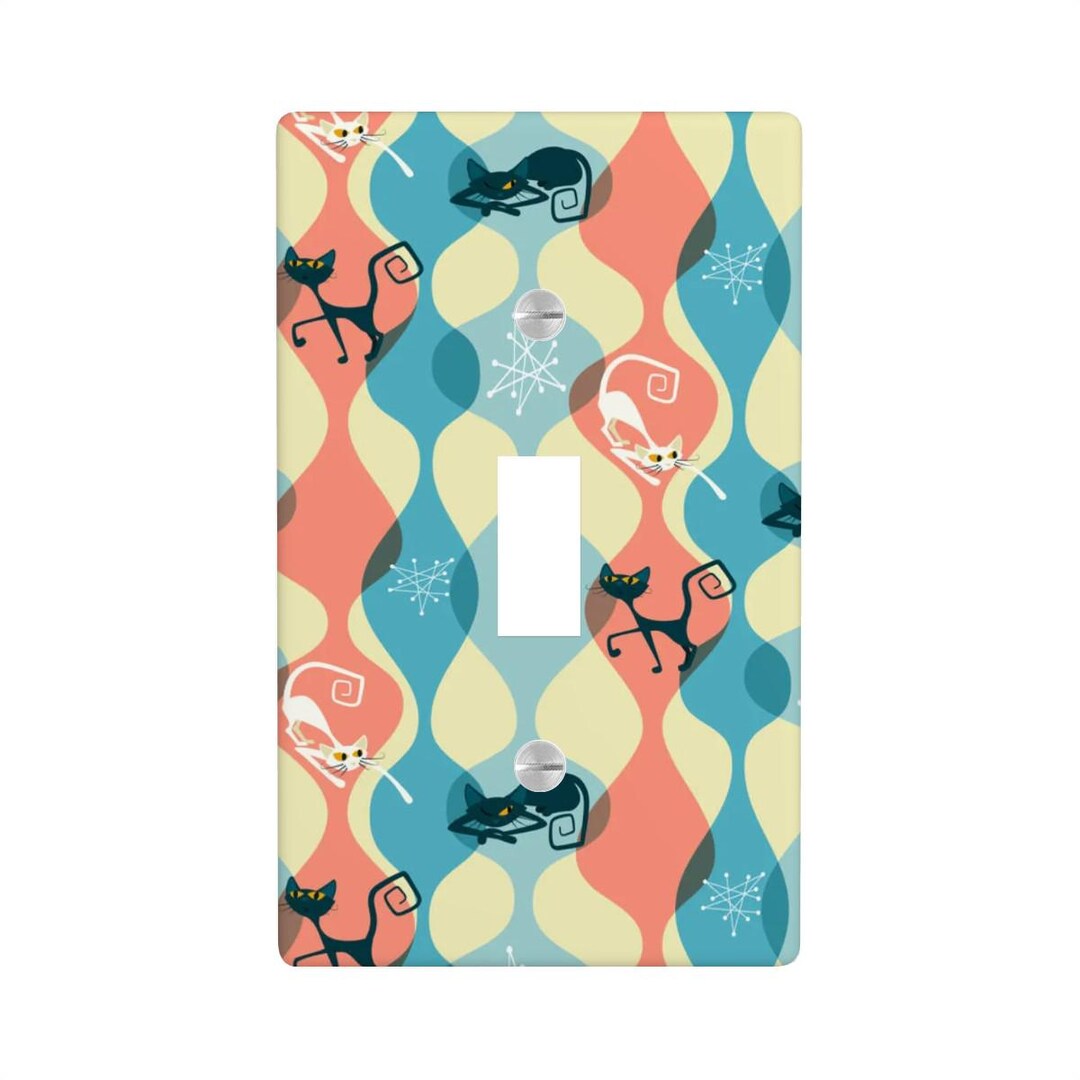 Retro Light Switch Cover- MCM Switch Cover, Atomic Switch Plate Covers ...