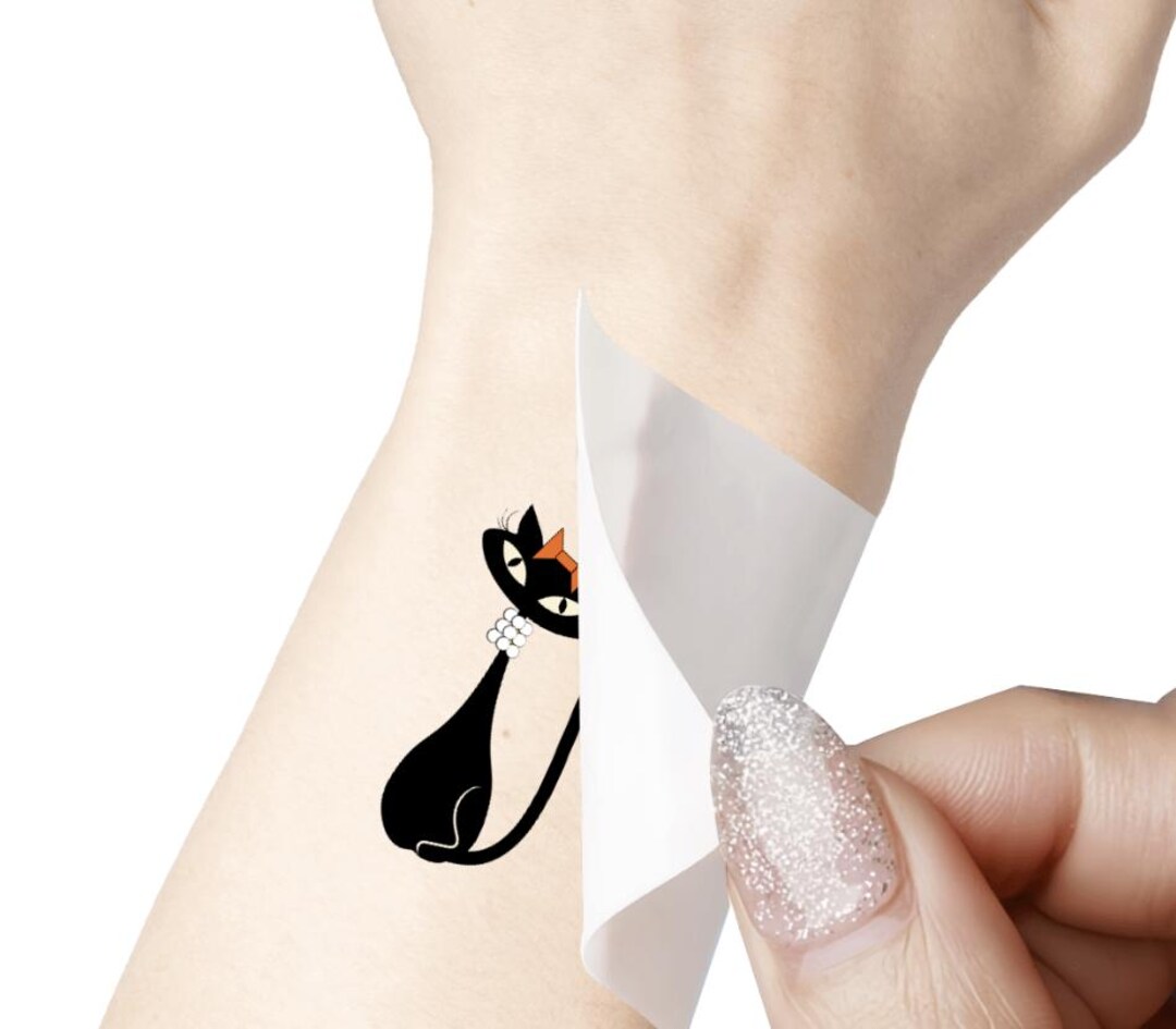 Atomic Cat Temporary Tattoo - MCM Tattoo - Mid Century Modern Tattoo ...