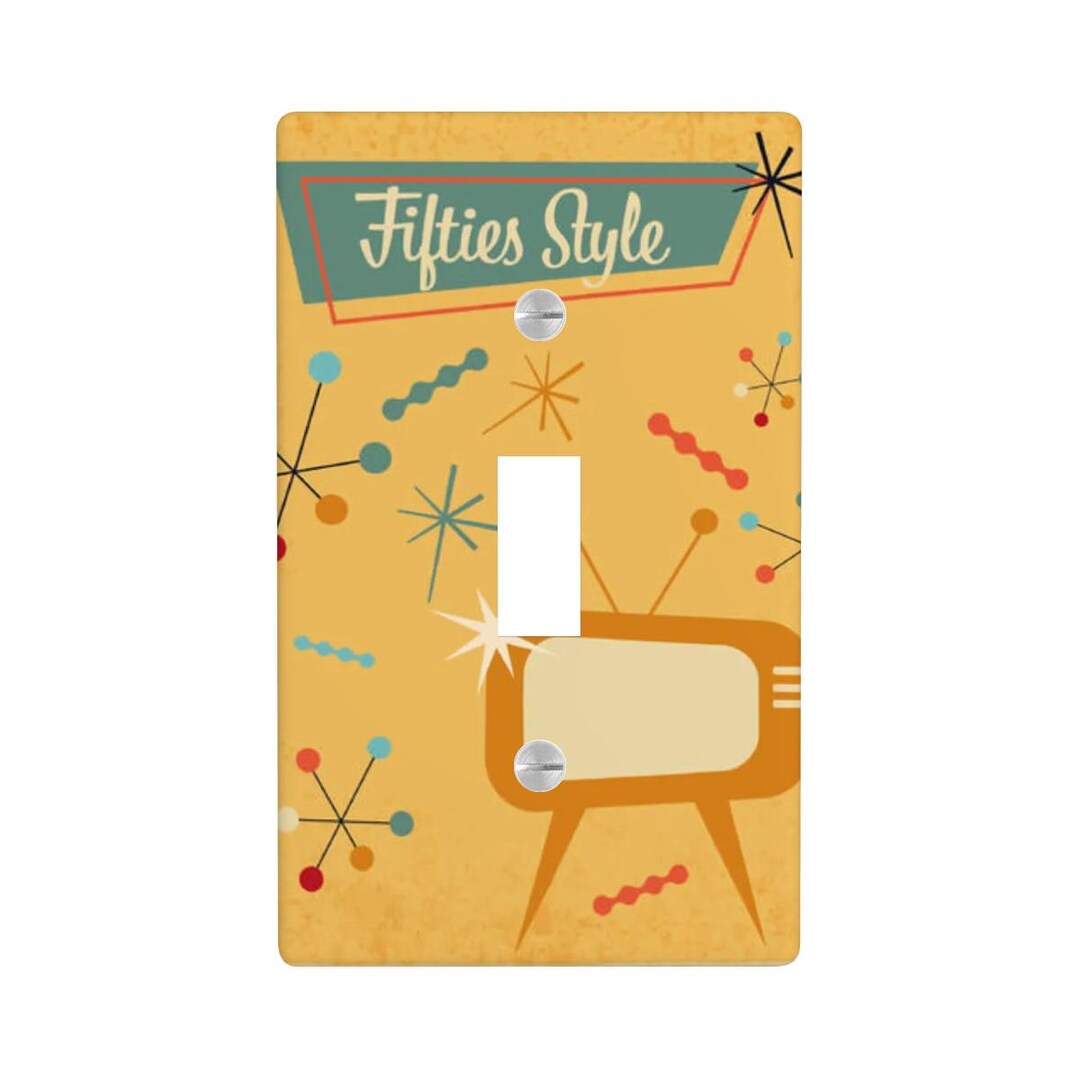 Retro Light Switch Cover- MCM Switch Cover, Atomic Switch Plate Covers ...