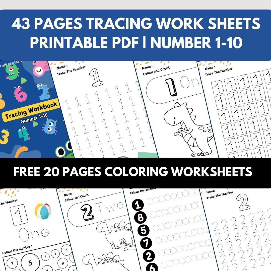 Tracing Workbook, Numbering, Pre School Activity Book, Home School Busy ...