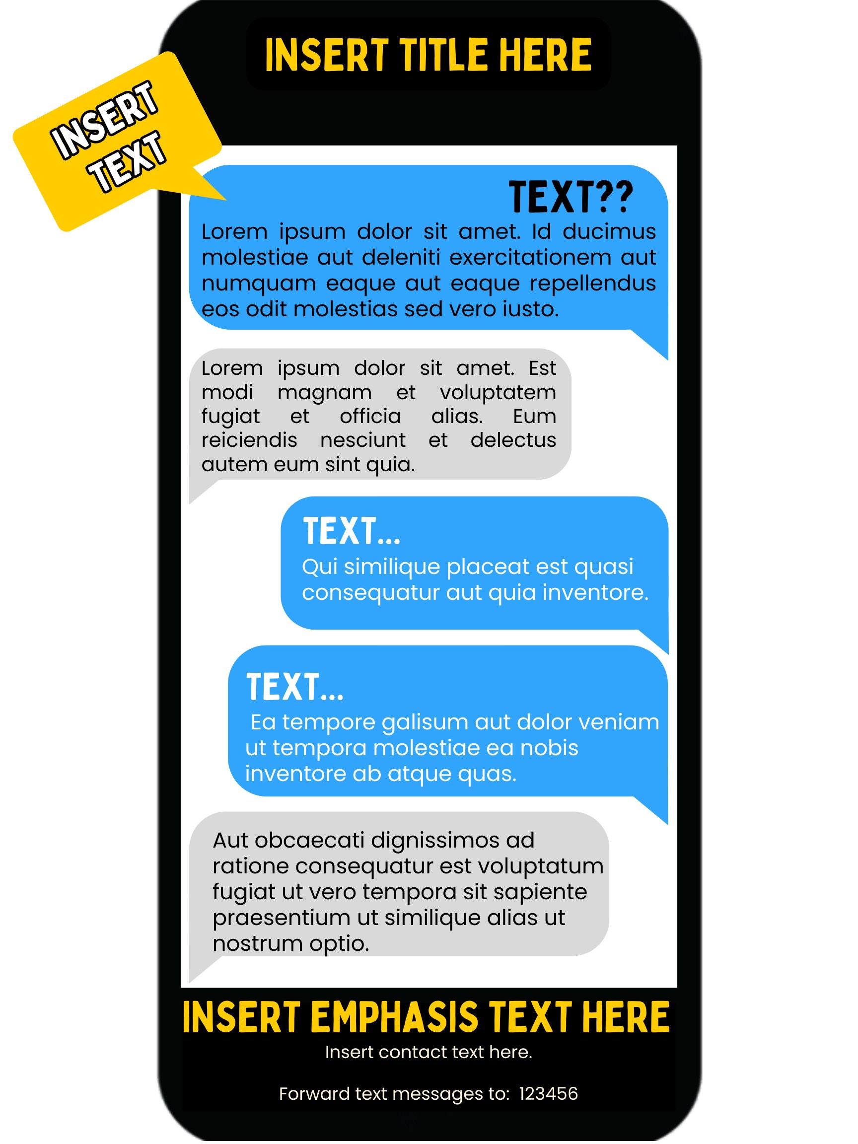 IPhone Texting Infographic Template | Downloadable PNG File - Etsy