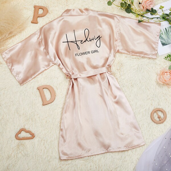 Satin Flower Girl - Etsy
