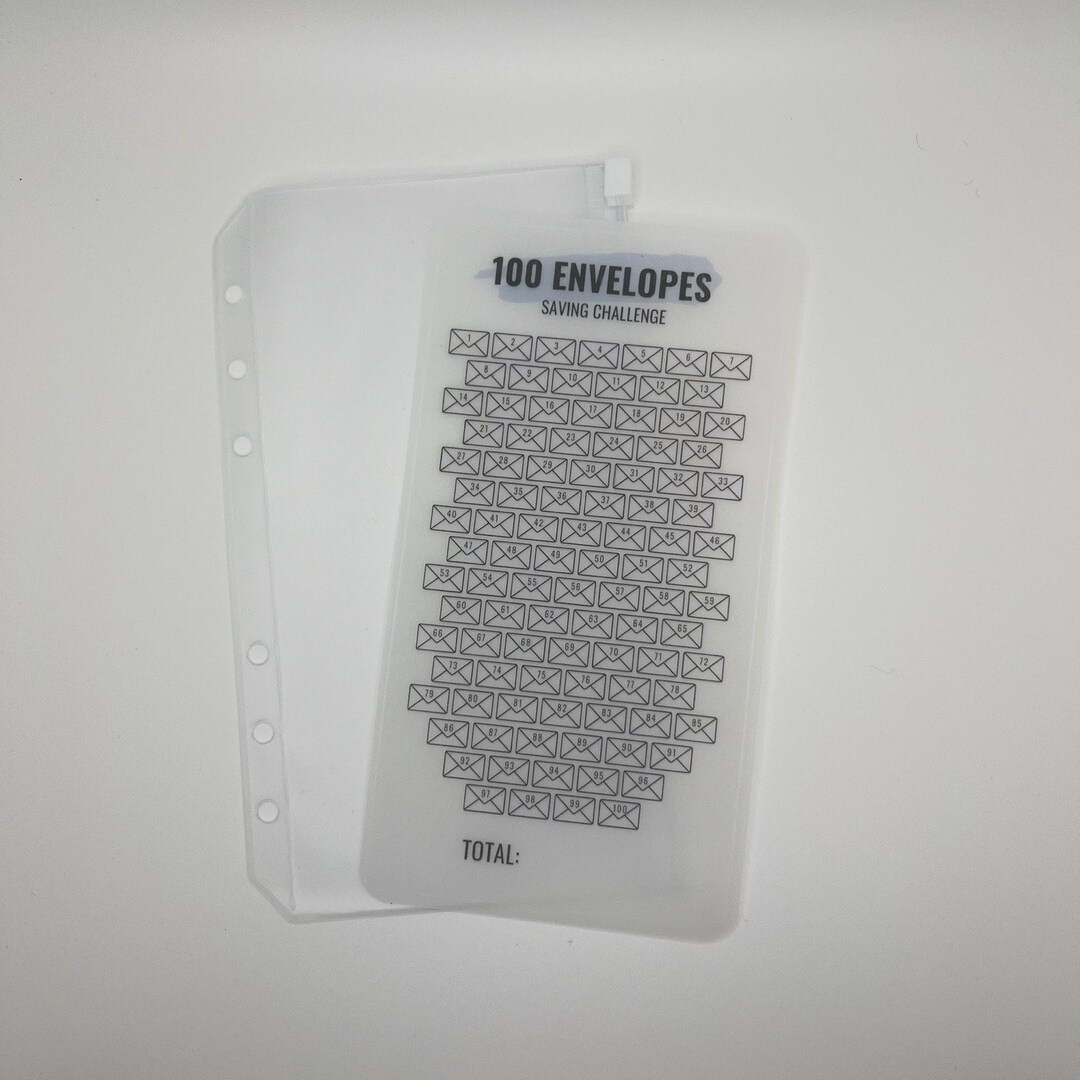 100 Envelopes Saving Challenge Laminated Challenge Tracker A6 Cash ...