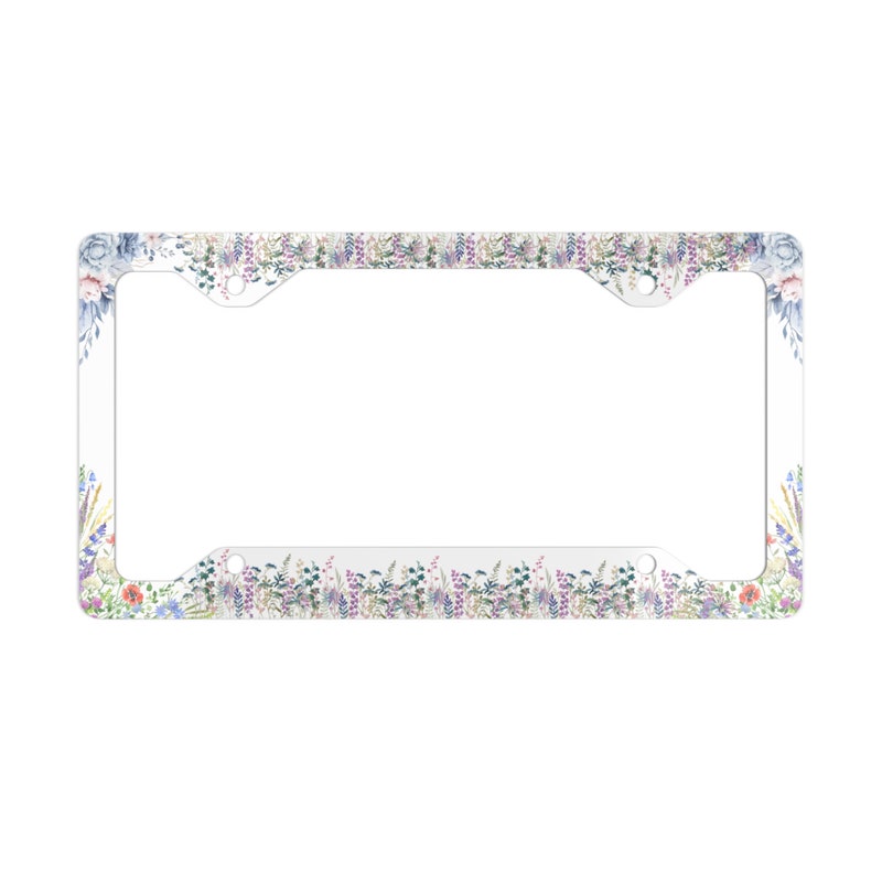 Floral License Plate - Etsy