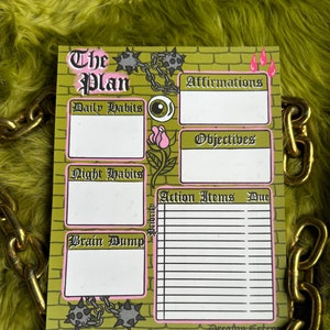 Creepy Cute Goal Setting & Day Stationary Pack ADHD Friendly - Etsy