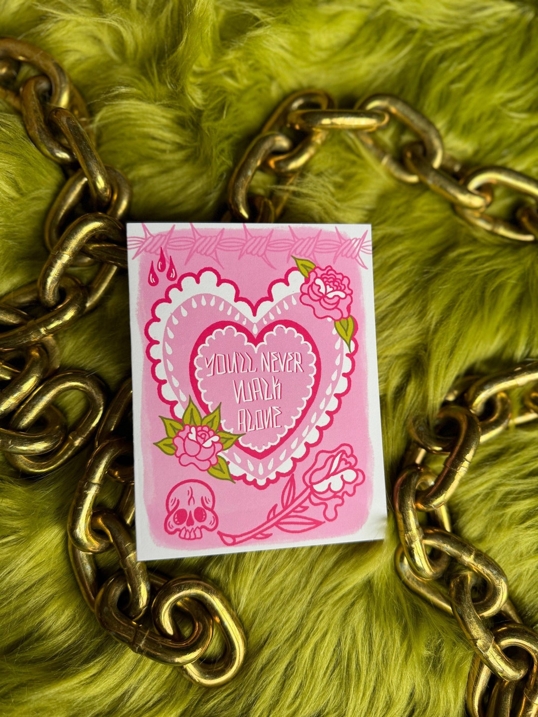 You'll Never Walk Alone Horror / Punk Valentine Card for Friend or ...