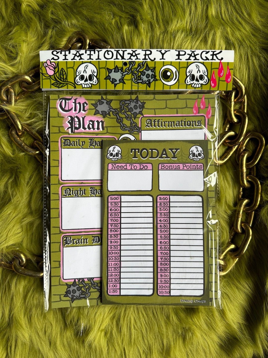 Creepy Cute Goal Setting & Day Stationary Pack ADHD Friendly - Etsy