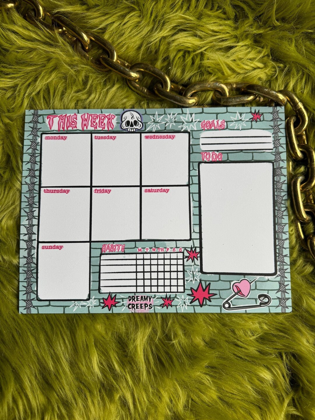 Weekly Planner Creepy Cute Goal Setting Planner ADHD Friendly - Etsy