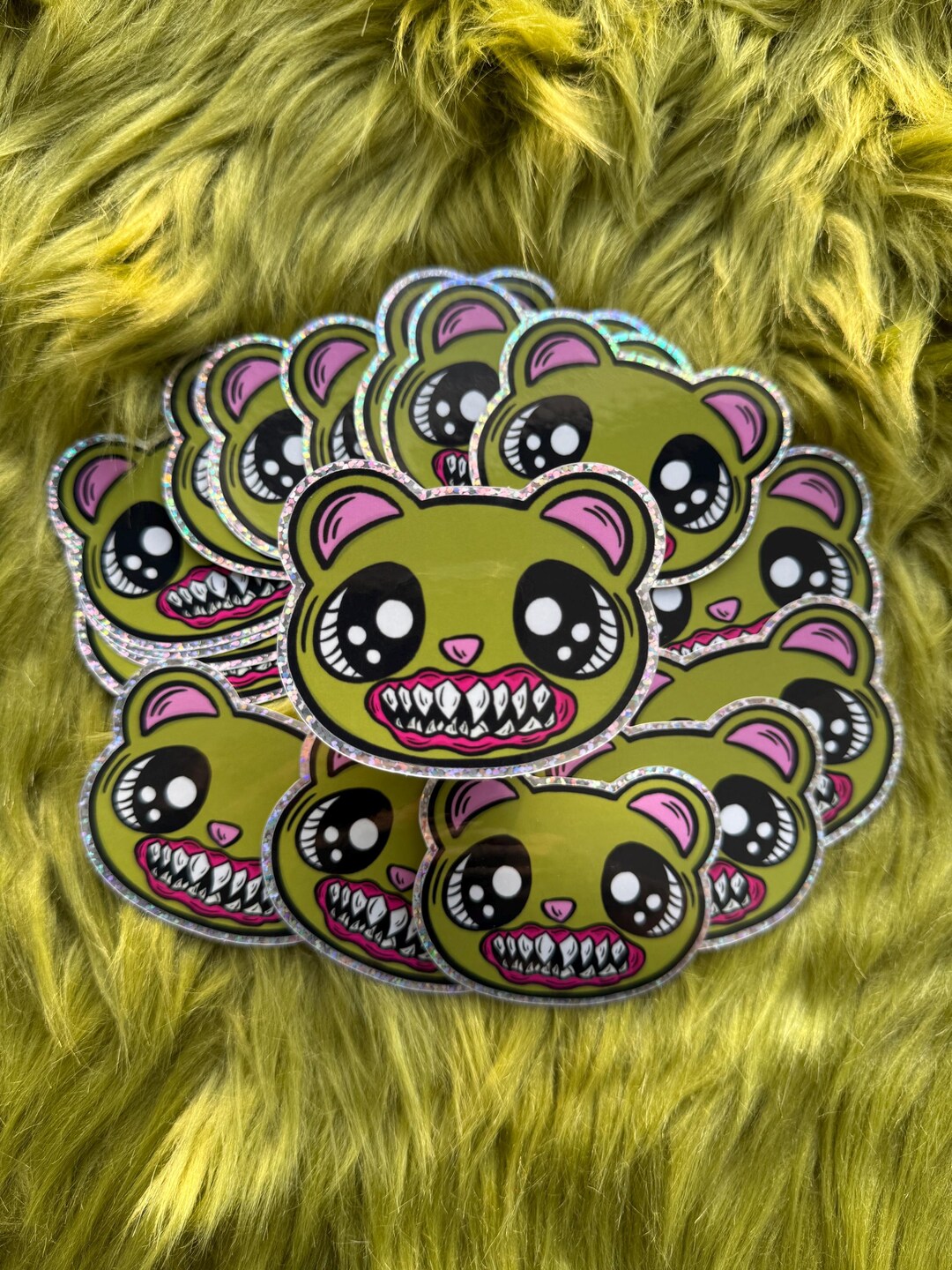 Creepy Cute Glitter Sugartooth Bear Sticker - Etsy