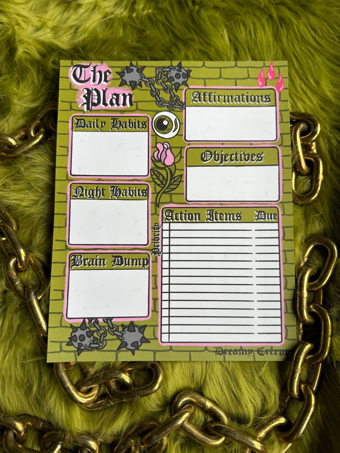 Creepy Cute Goal Setting Planner ADHD Friendly - Etsy