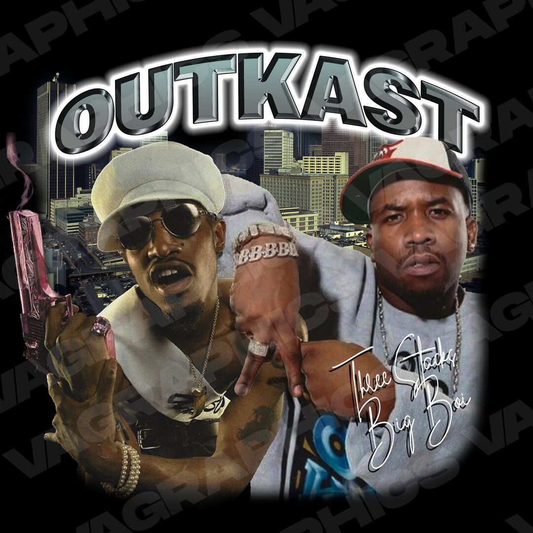 Outkast Png RAP Bootleg T-shirt Design Digital File, 300 DPI, PNG File ...