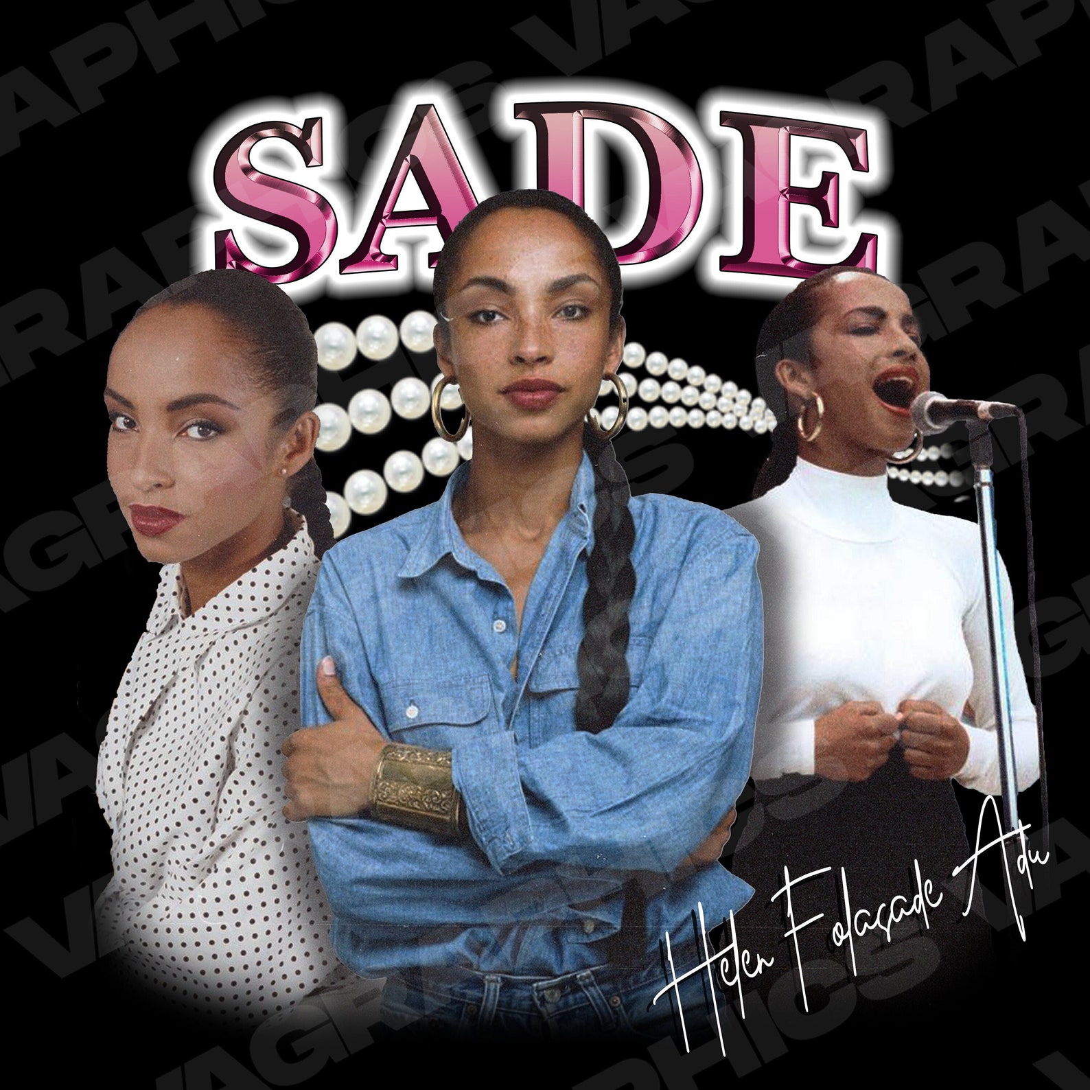 Sade Png RAP Bootleg T-shirt Design Digital File, 300 DPI, PNG File ...