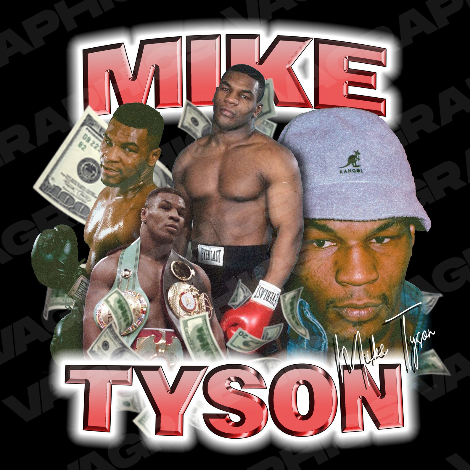 Mike Tyson Png RAP Bootleg T-shirt Design Digital File, 300 DPI, PNG ...