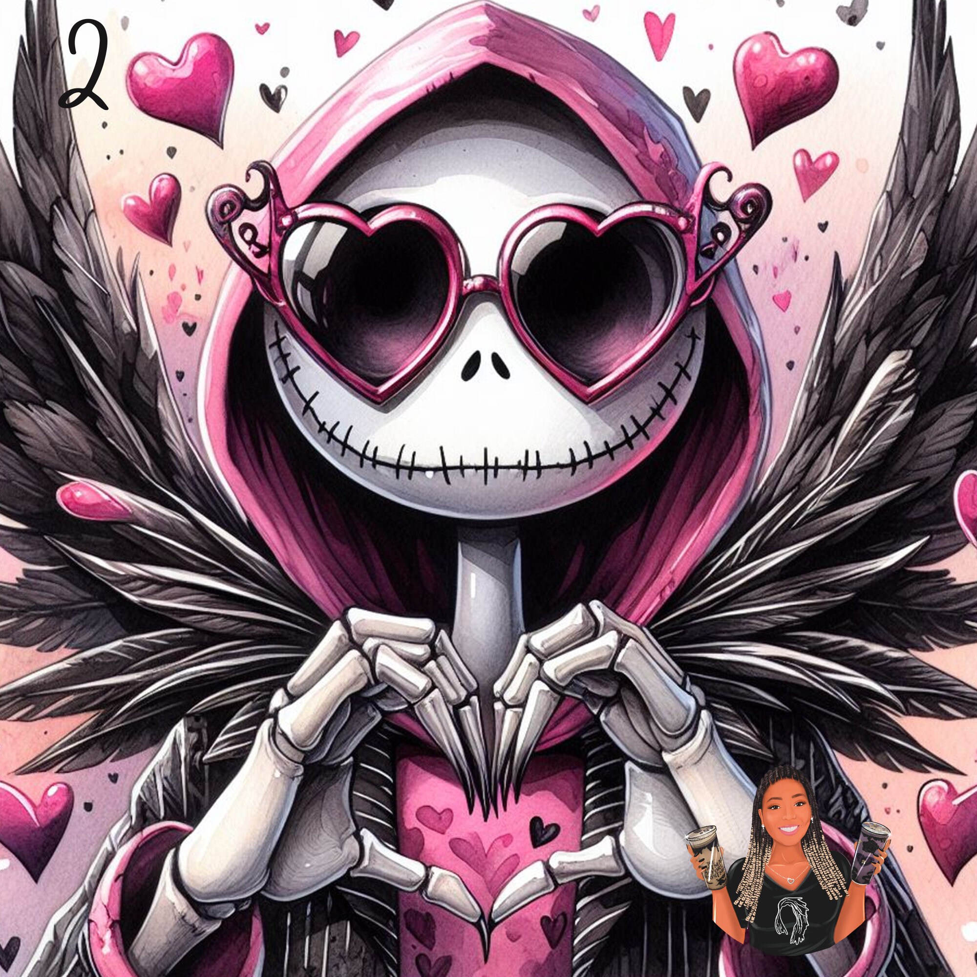 Valentine Jack Skellington Tumbler Collection Etsy