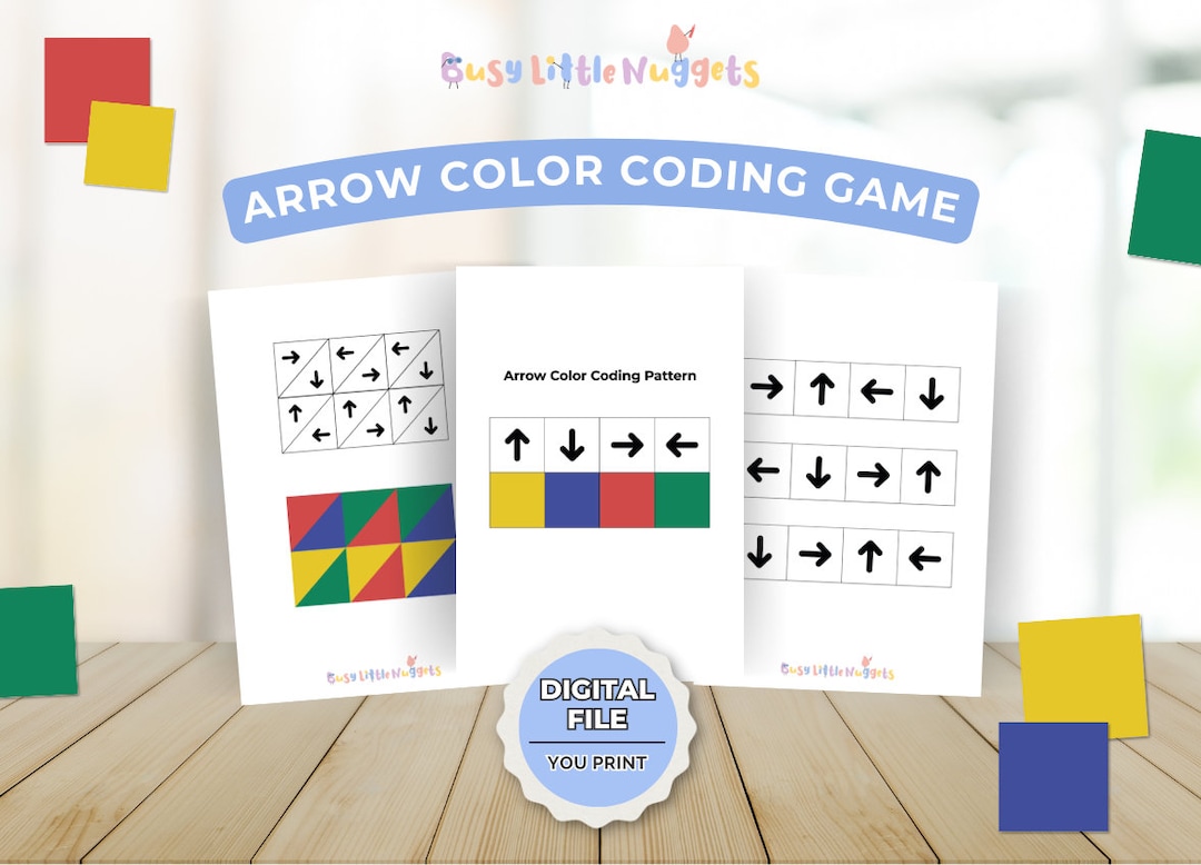Arrow Color Coding Activity, Copy the Pattern, Printable Pattern ...