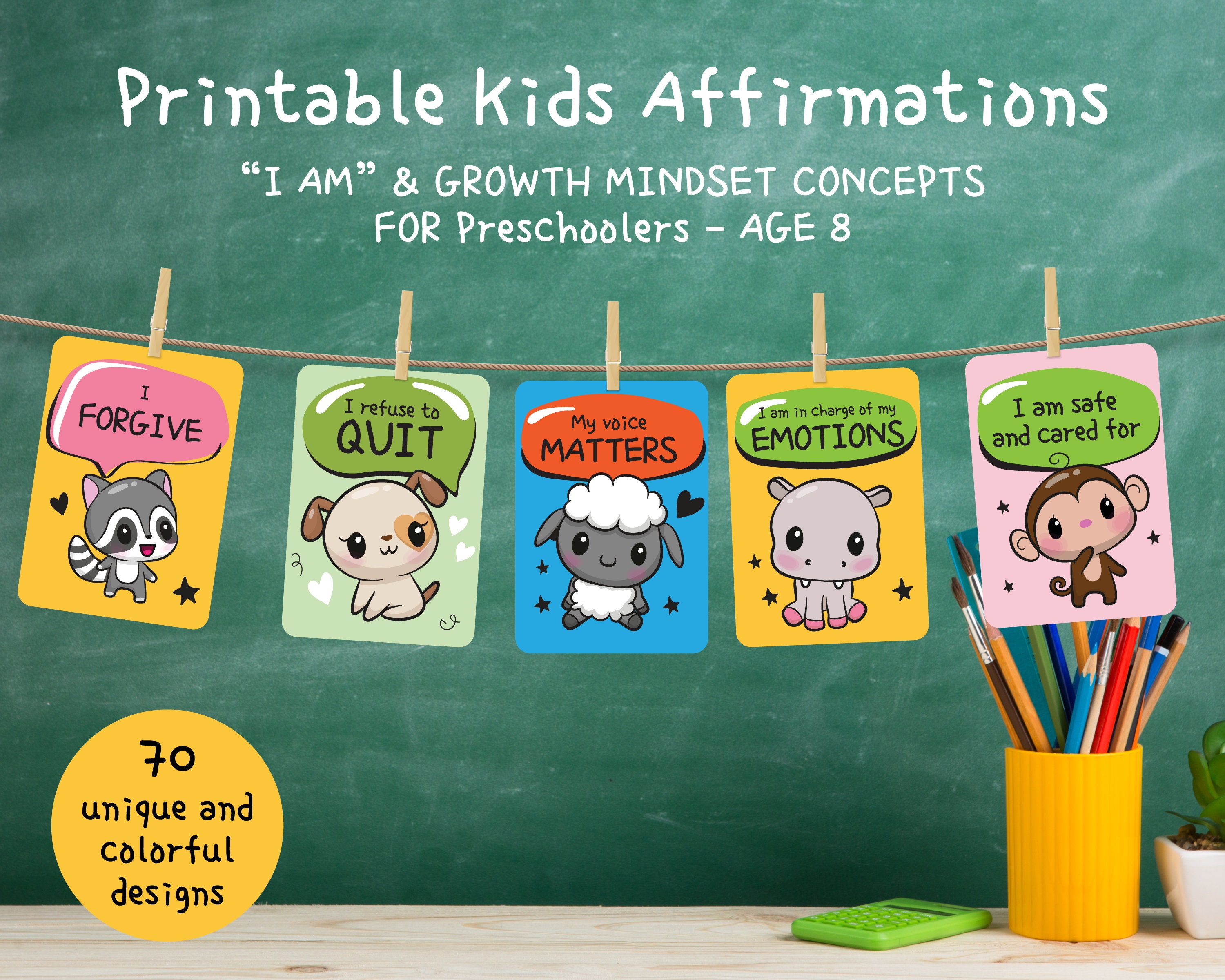 Affirmation Cards for Kids, Positive Affirmation Cards, Printable ...