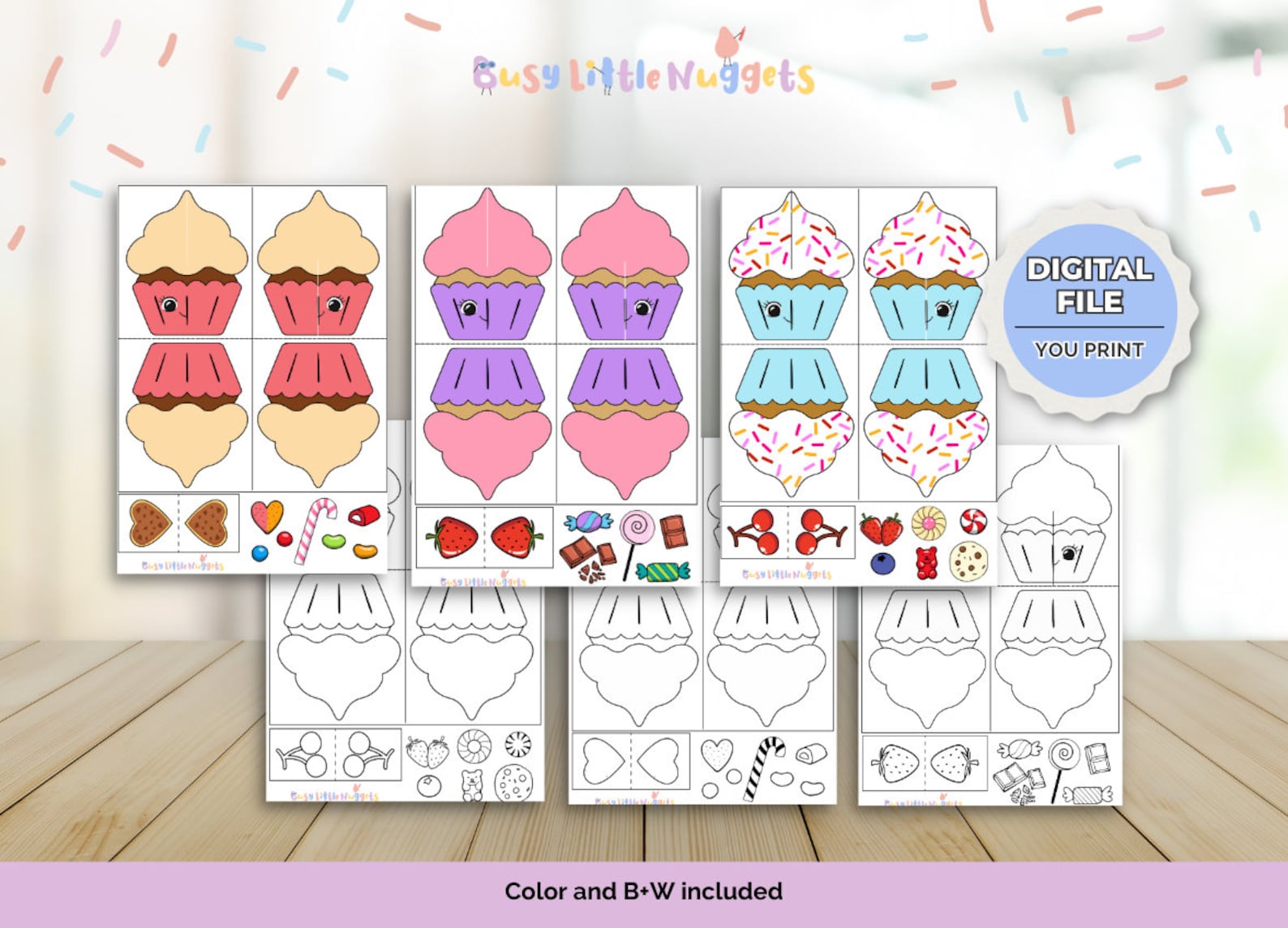 Cupcakes Printable Craft Activity for Kids, Cupcake Craft, Kids ...