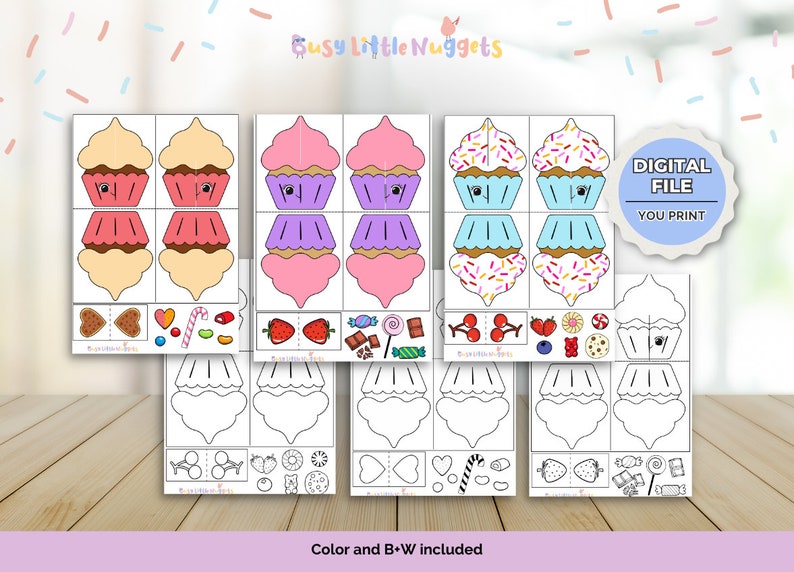 Cupcakes Printable Craft Activity for Kids, Cupcake Craft, Kids ...