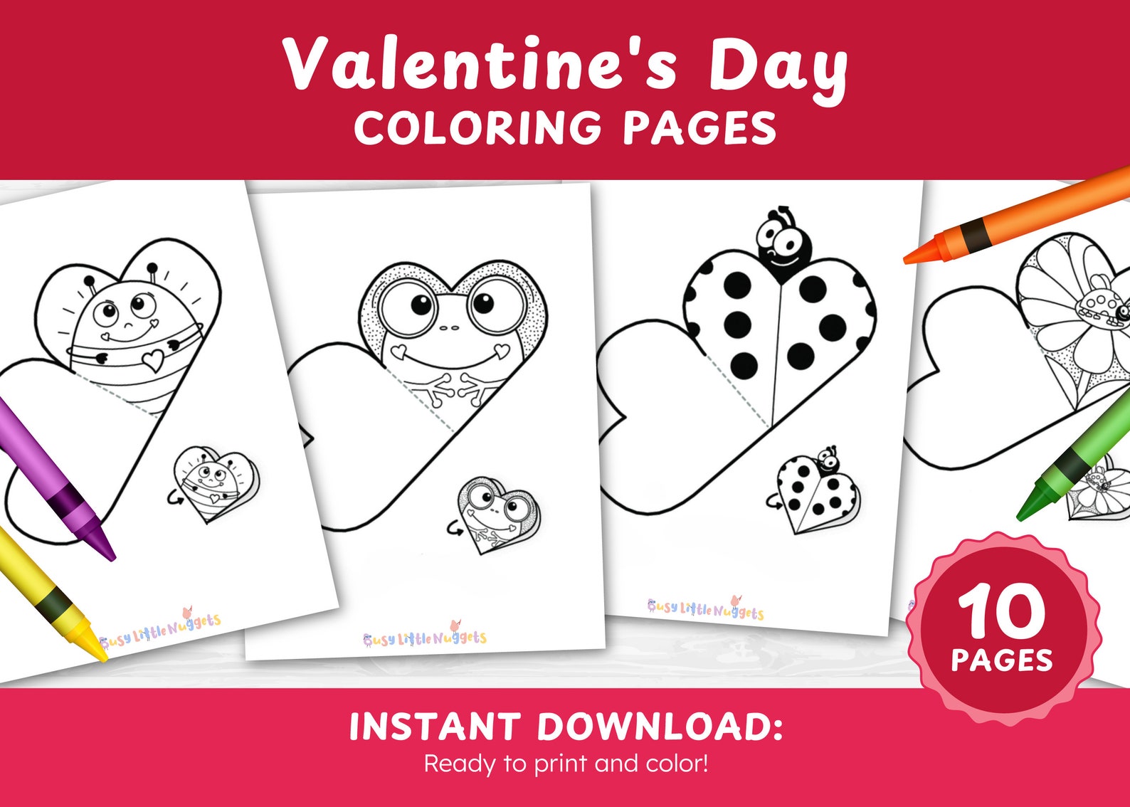 Printable Coloring Pages, Heart Coloring Cards, Kids Coloring Cards ...