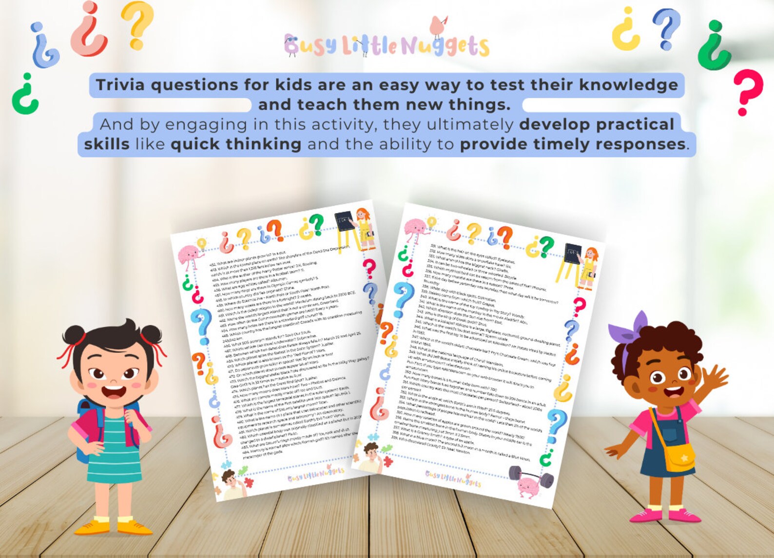 Kid's Trivia Questions, Birthday Activity, Class Games, Kids Quiz, Kid ...