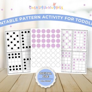 Printable Pattern Activity for Toddlers, Matching Game, Homeschool ...