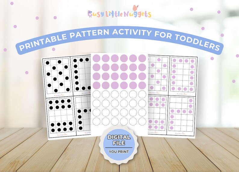 Printable Pattern Activity for Toddlers, Matching Game, Homeschool ...