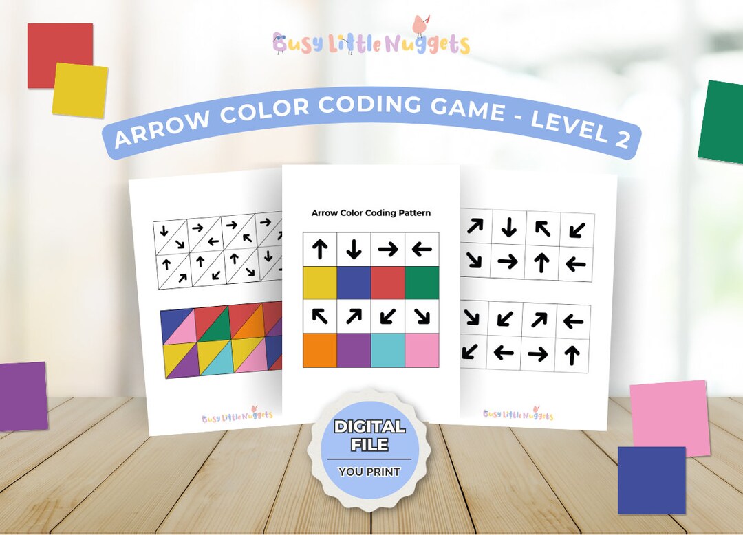 Arrow Color Coding Activity, Copy the Pattern, Printable Pattern ...